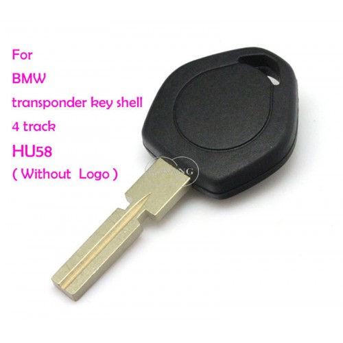 BMW ID44 transponder chip key metal without logo HU58
